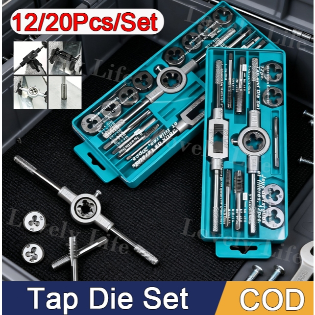 Jual 【COD】Tap Die Set 12 20 pcs Alat Snai dan Tap Ulir Dart Mur Baut ...
