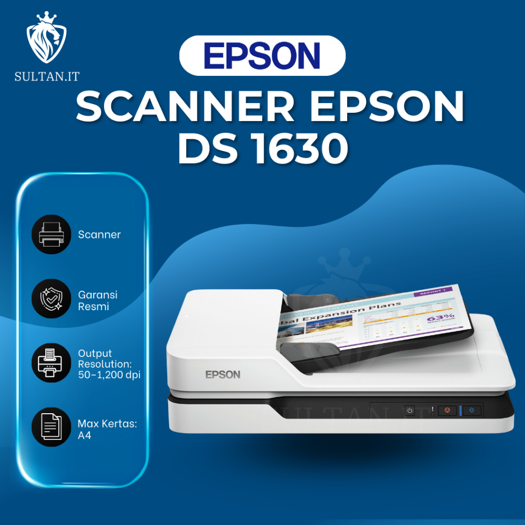 Jual Scanner EPSON WorkForce DS-1630 Duplex ADF DS1630 Garansi Resmi ...