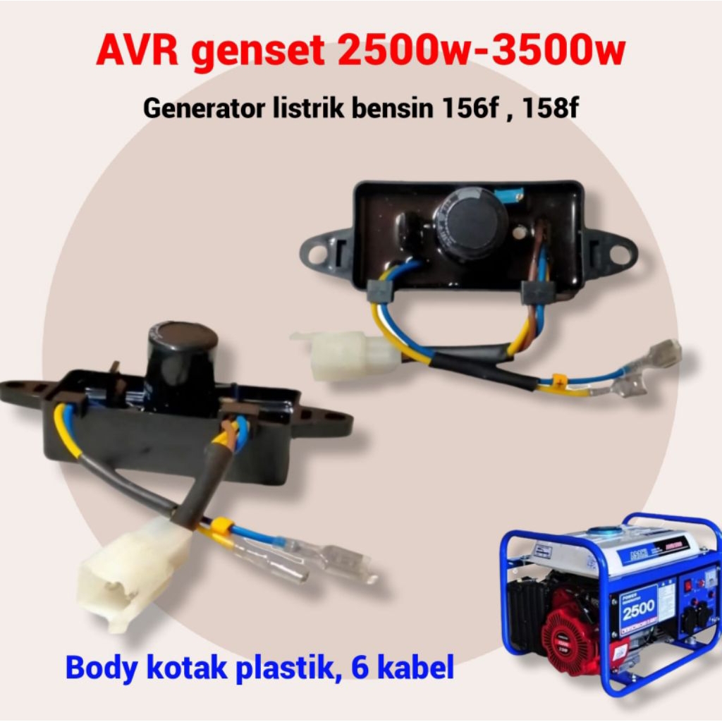 Jual AVR Genset et 2500 3000 3500 bodi kotak plastik 6 kabel - listrik ...