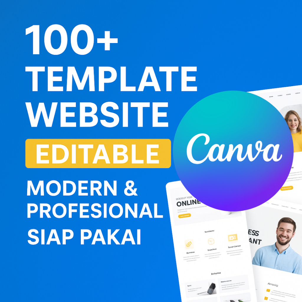 Jual (69) 100+ Template Website Canva Siap Pakai – Desain Website Modern & Profesional | Shopee ...