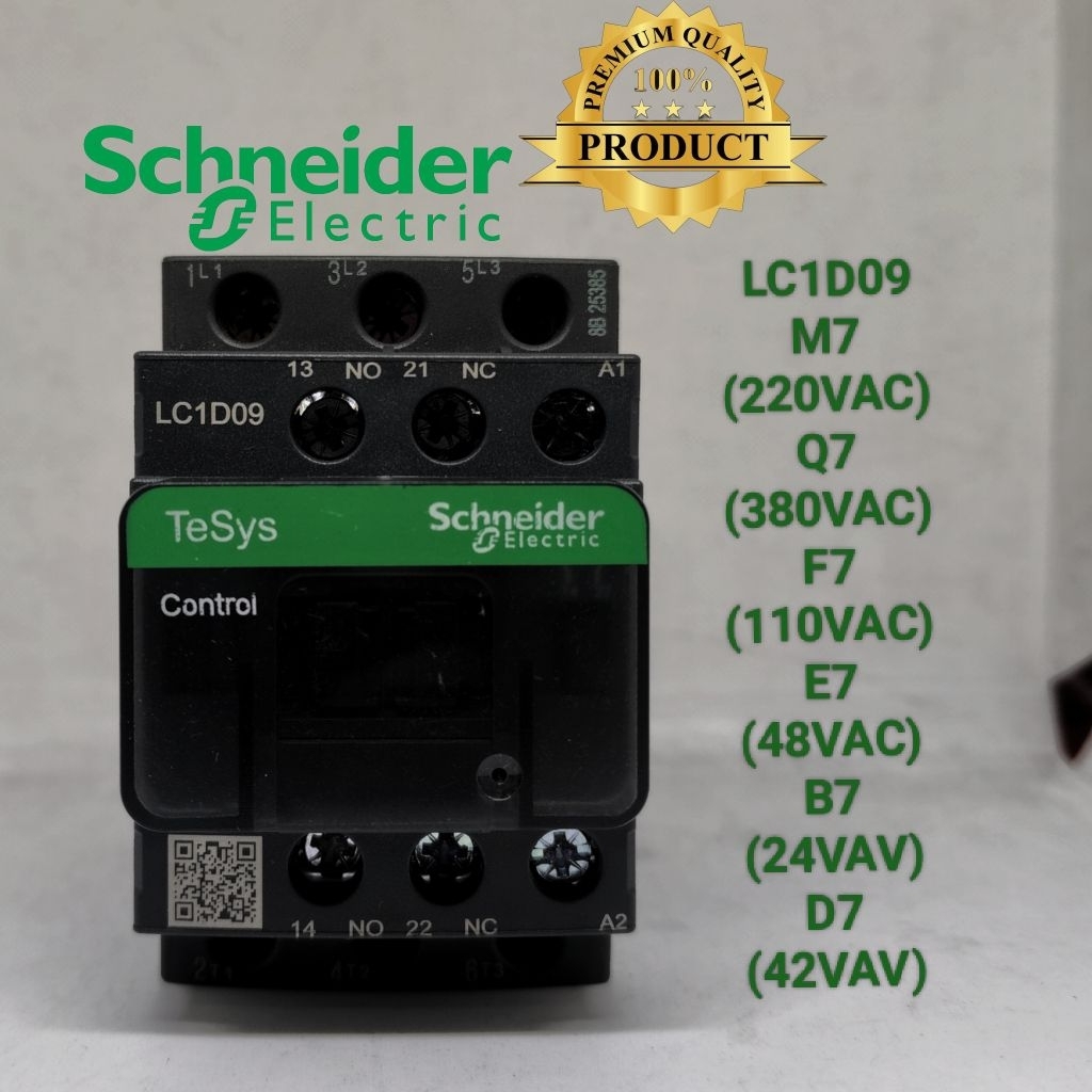 Jual kontaktor contactor Schneider lc1d09Q7 lc1d09 kontaktor Schneider ...
