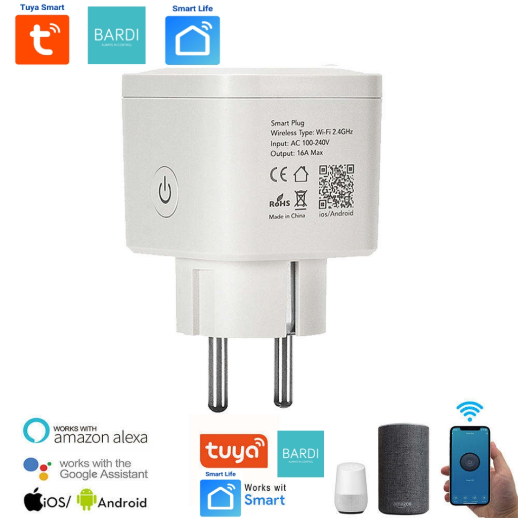 Jual TUYA Smart Plug WiFi Watt Meter 16A Colokan Timer Pengukur ...