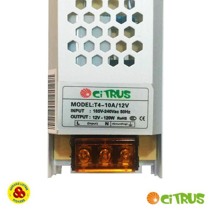 Jual Citrus LED Driver 10A 12V Indoor Slim Power Supply 10 Amp 12 Volt ...