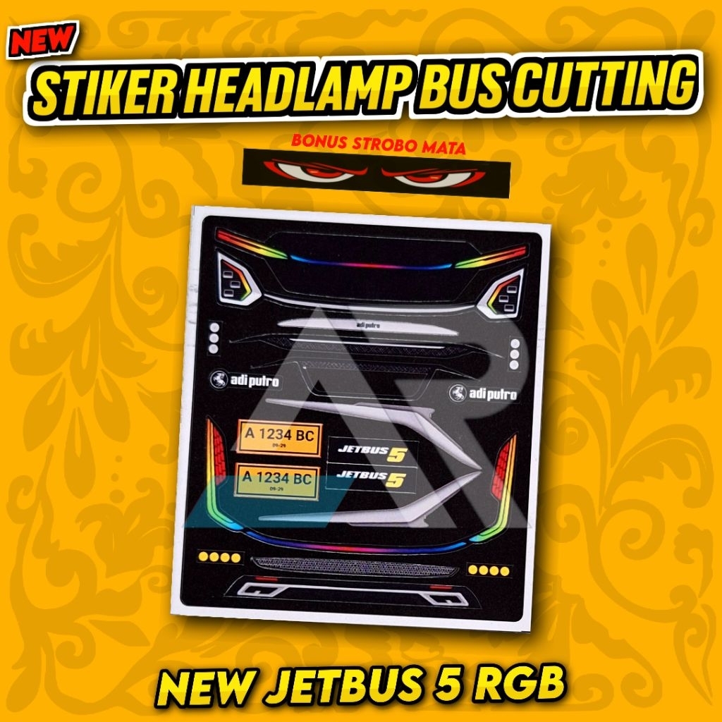 Jual stiker headlamp new jetbus 5 | Shopee Indonesia