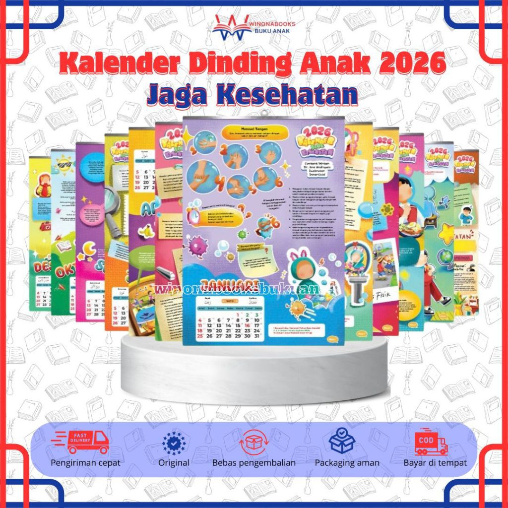 Jual Kalender Dinding Anak 2026 Jaga Kesehatan: bantu si kecil ...