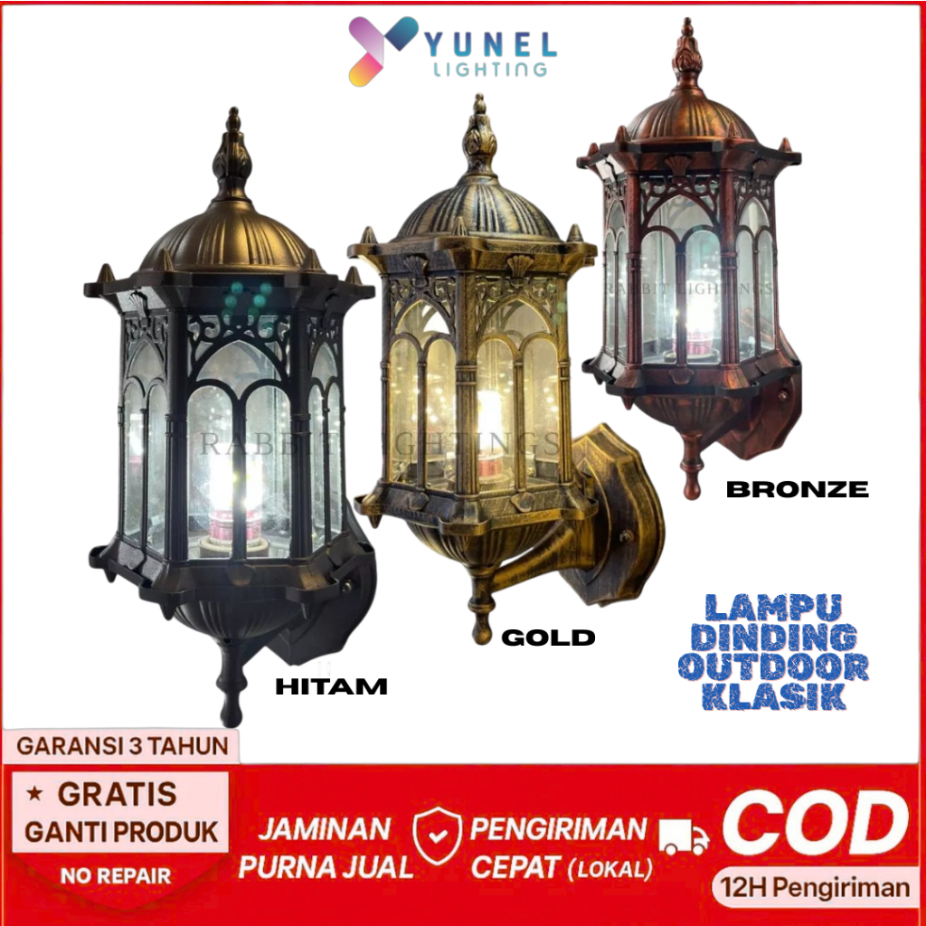 Jual YUNEL lampu dinding outdoor klasik dan antik 5000 | Shopee Indonesia
