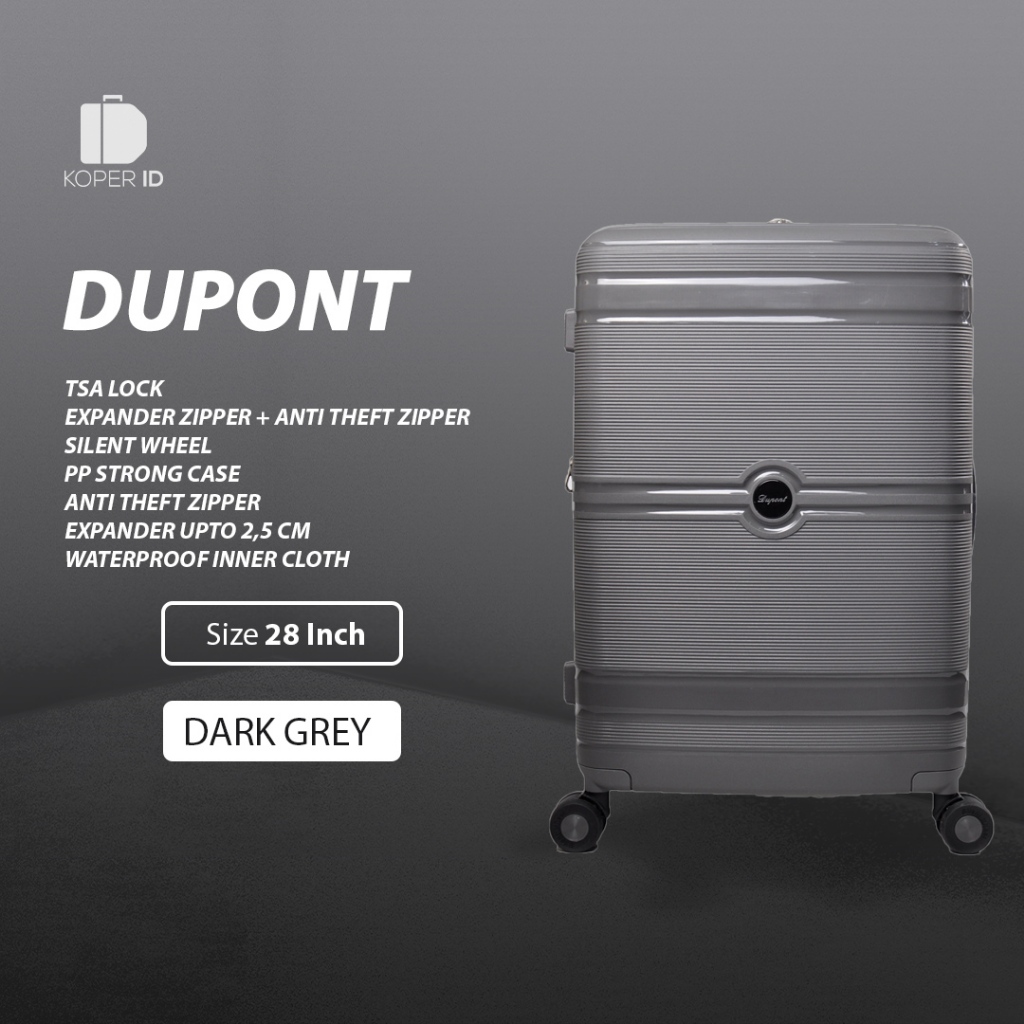 Jual Dupont Koper Hardcase PP Anti Theft Zipper dan Expander dan TSA ...