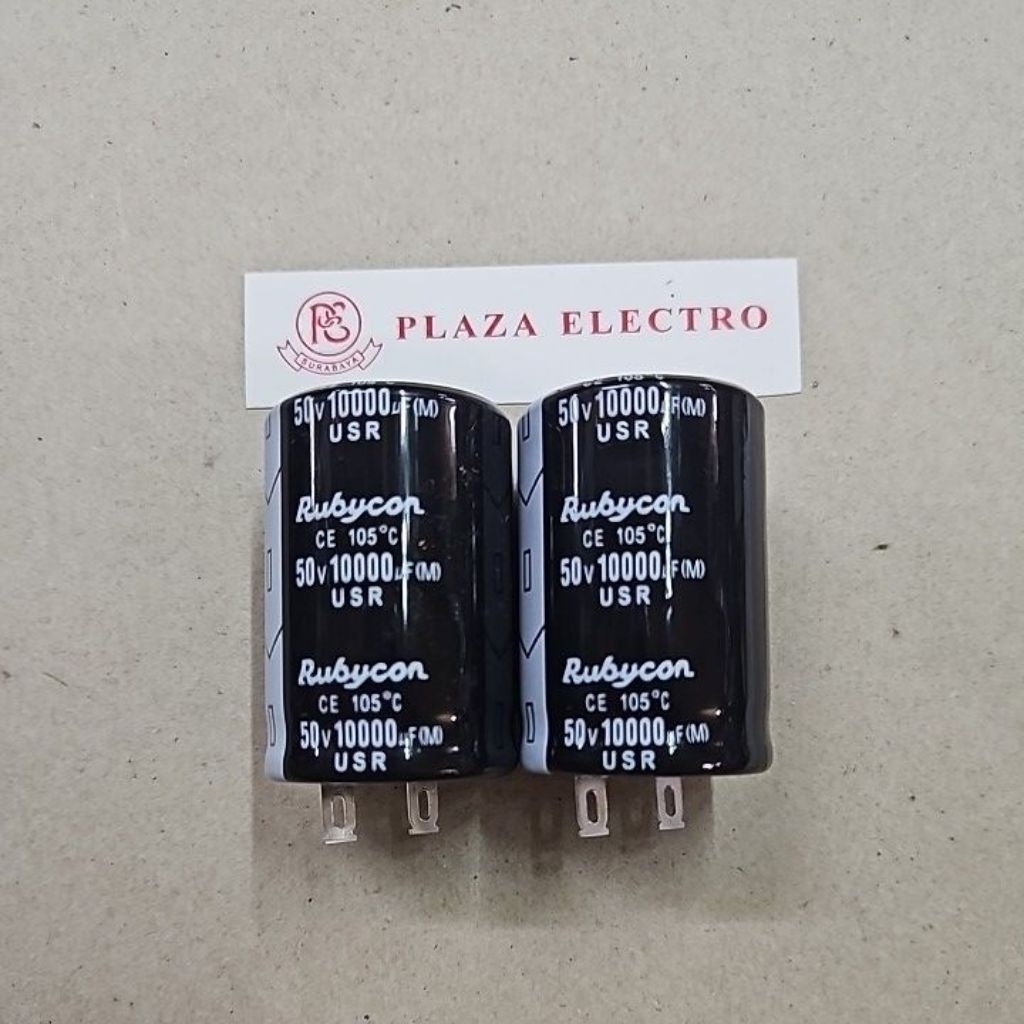 Jual KAPASITOR ELCO 10000 UF - 50VOLT RUBYCON ORIGINAL CAPASITOR ELKO ...