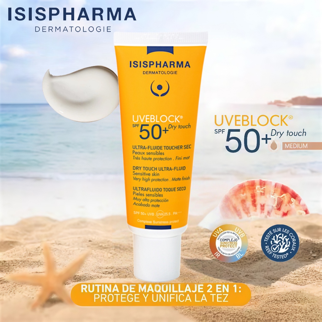 Jual ISISPHARMA Uveblock SPF50+ Dry Touch Ultra-Fluid 40ml – Sunscreen ...