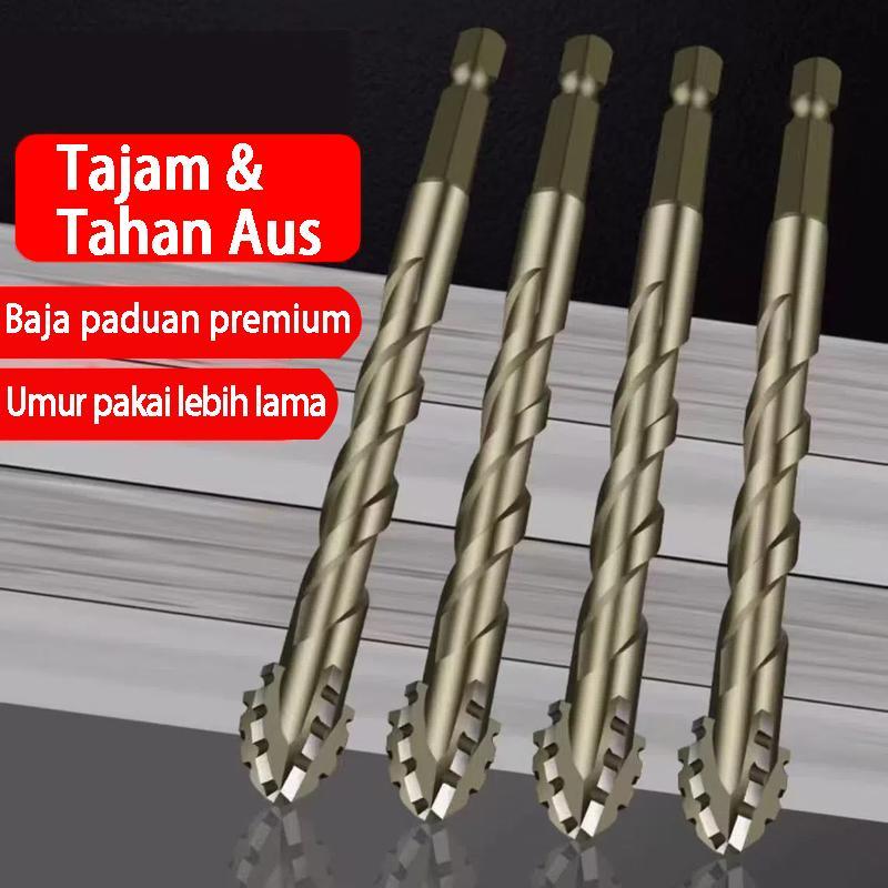 Jual PekerjaTools Set Mata Bor Kering Baja Tajam 4 Sisi Ukuran 6 8 10 ...