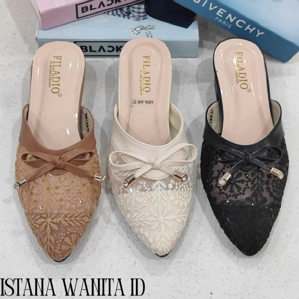 Jual SEPATU BUSTONG WANITA KEKINIAN HAK 3 CM FILADIO (PITA BRUKAT ...