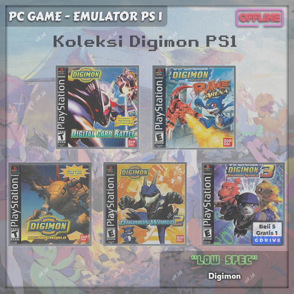 Jual Digimon World 1 - 2 dan 3 - Digimon Rumble Arena - Card Battle ...