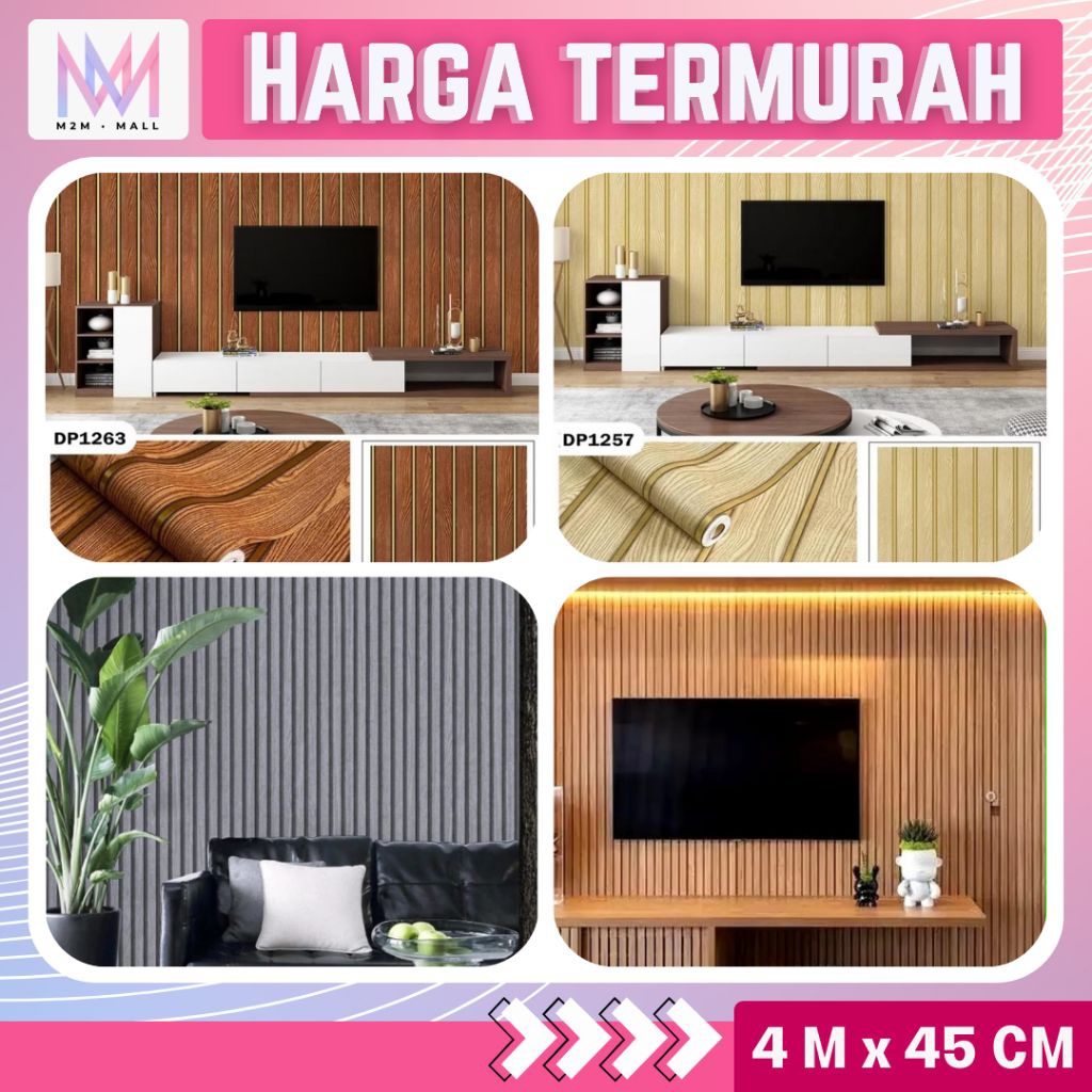 Jual Wallpaper Dinding Motif Panel Wallpaper Dinding Ruang Tamu ...