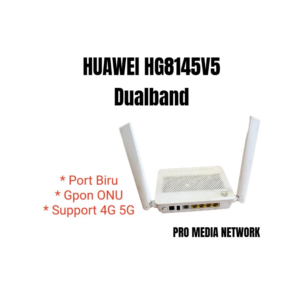 Jual Modem HUAWEI HG8145V5 HG8145X6-10 GPON dualband port biru Adaptor ...