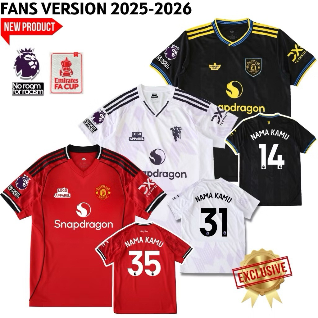 Jual Jersey Manchester United Home Away Third 2025 2026 - Jersey MU ALL ...