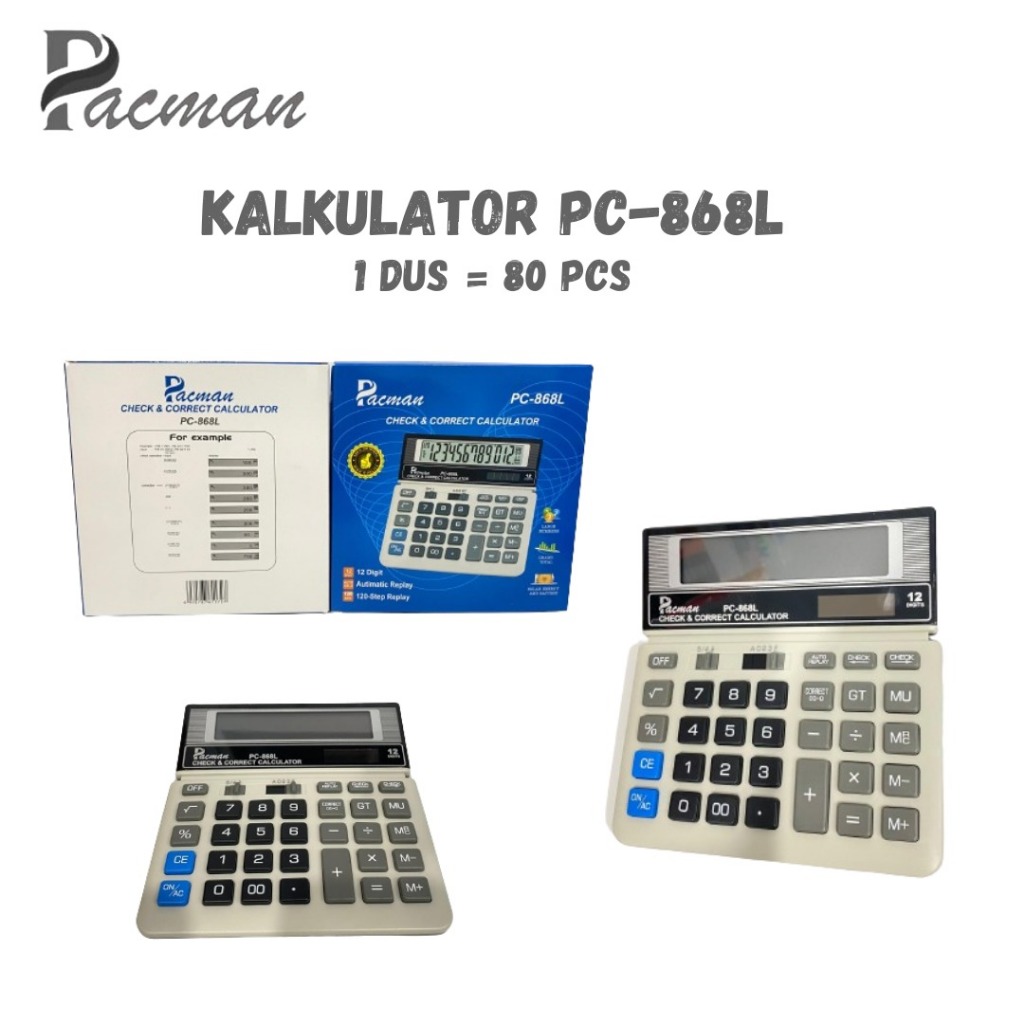 Jual Kalkulator Dagang / Calculator Electronic 12 Digit PC-868L ...