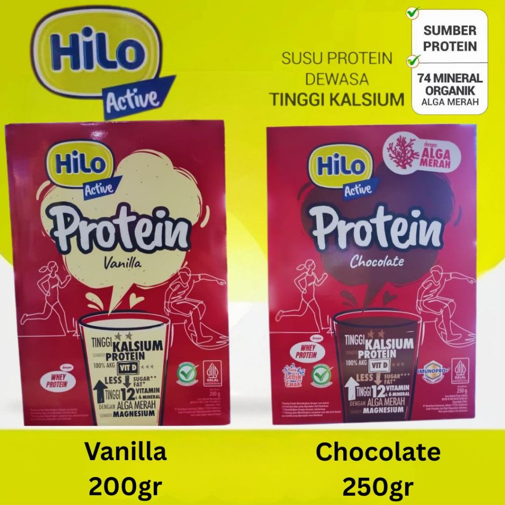Jual Hilo Active Vanilla 200 gram / Chocolate 250gr dengan Alga merah ...