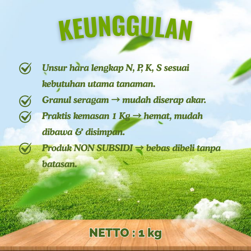 Jual Pupuk NPK Phonska 1 Kg NON SUBSIDI – Pupuk Granul Lengkap N, P, K ...