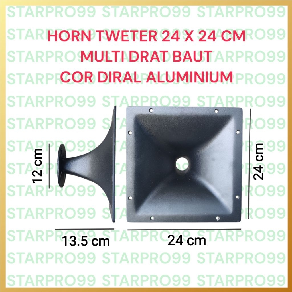 Jual Horn tweeter 24 x 24 multi drat baut cor diral aluminium | Shopee ...