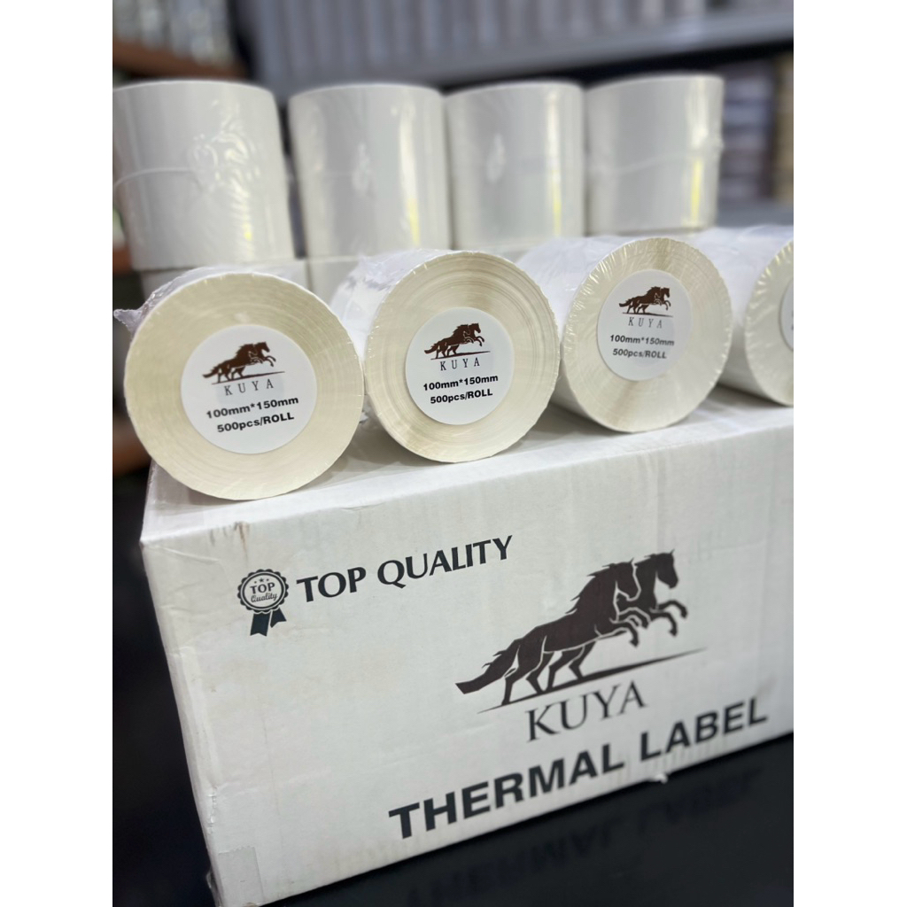 Jual Stiker Thermal KUYA 100mm x 150 mm Roll/lipat @500 lembar | Shopee ...