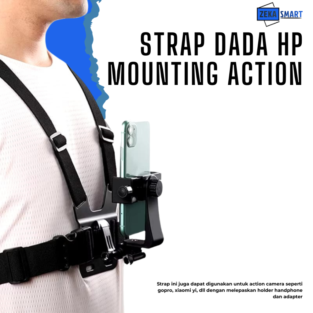 Jual Strap Dada HP Smartphone Body Chest Strap Mounting Action | Shopee ...