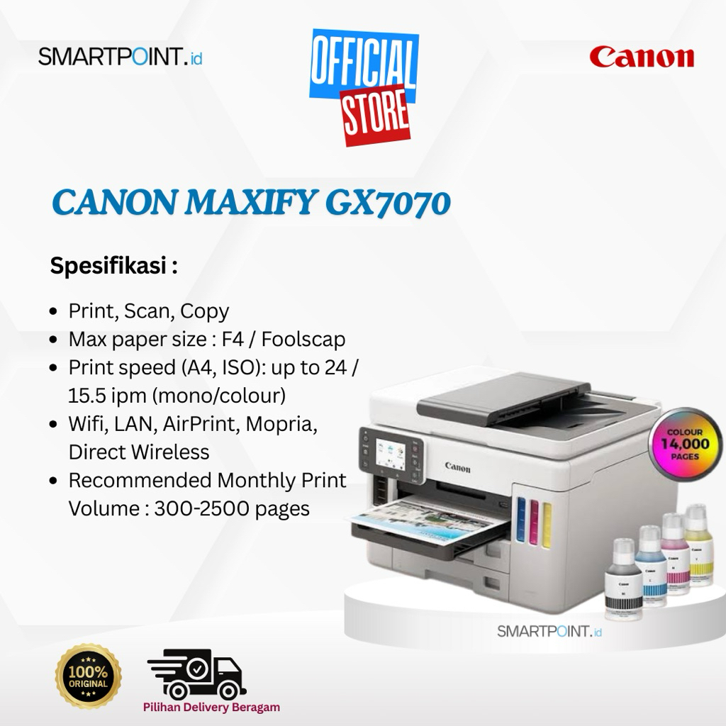Jual CANON MAXIFY GX7070 | Shopee Indonesia