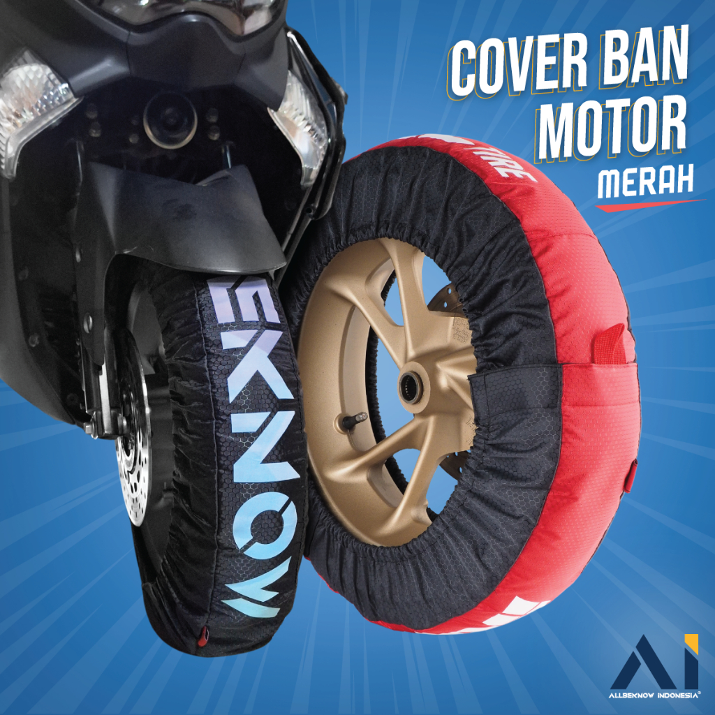 Jual Cover Ban Motor MERAH HITAM – Sarung Penutup Ban – Pelindung Ban ...