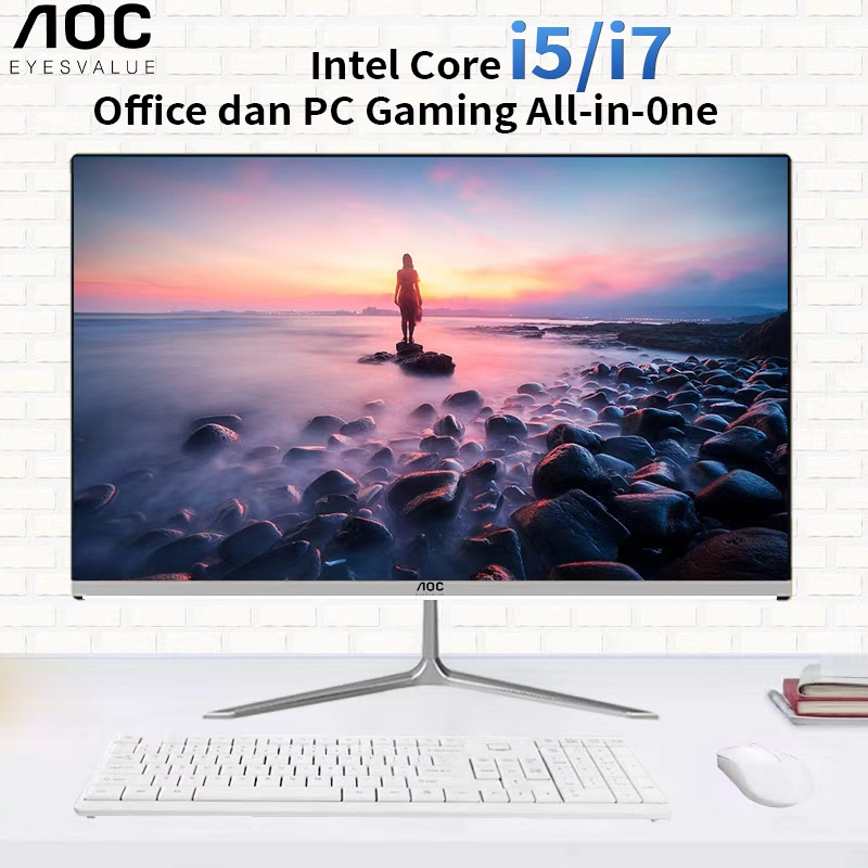 Jual AOC Komputer Full PC All-in-One 19‘ 22' 24'27“ Baru Terbaru HD ...