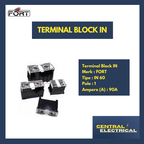 Jual FORT Terminal Block Type IN 1 Pole, 90A merk Fort tipe IN 60 ...