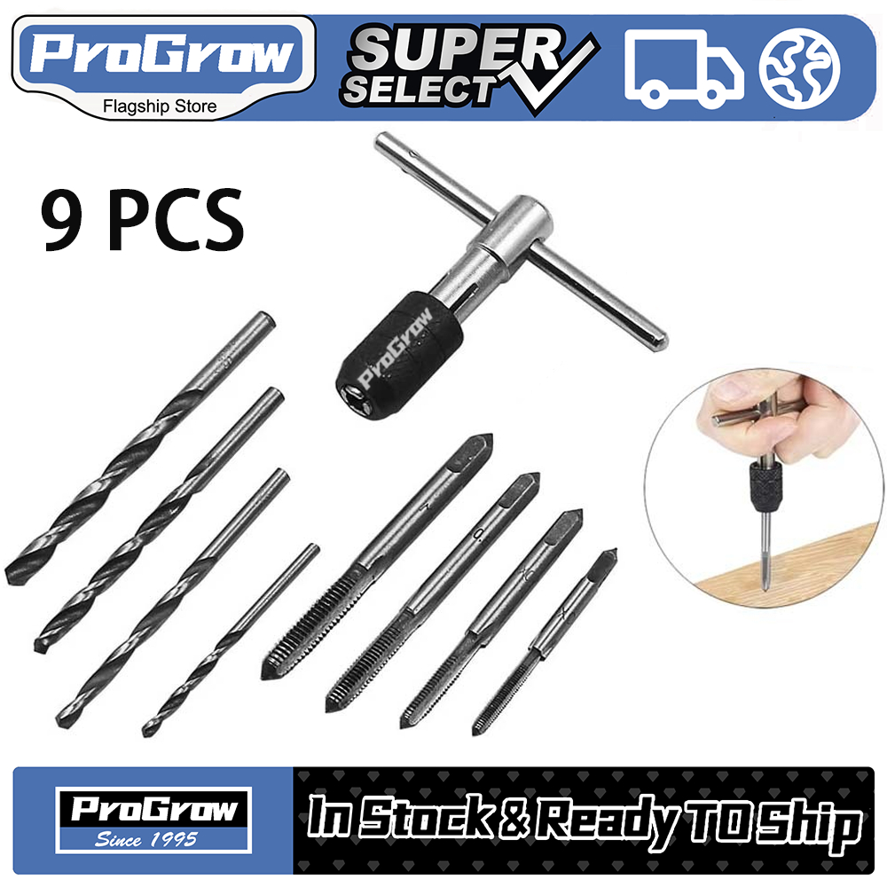 Jual Hand Tap Set 9pcs - Mata Tap Screw M3-M6 dengan Wrench Holder ...