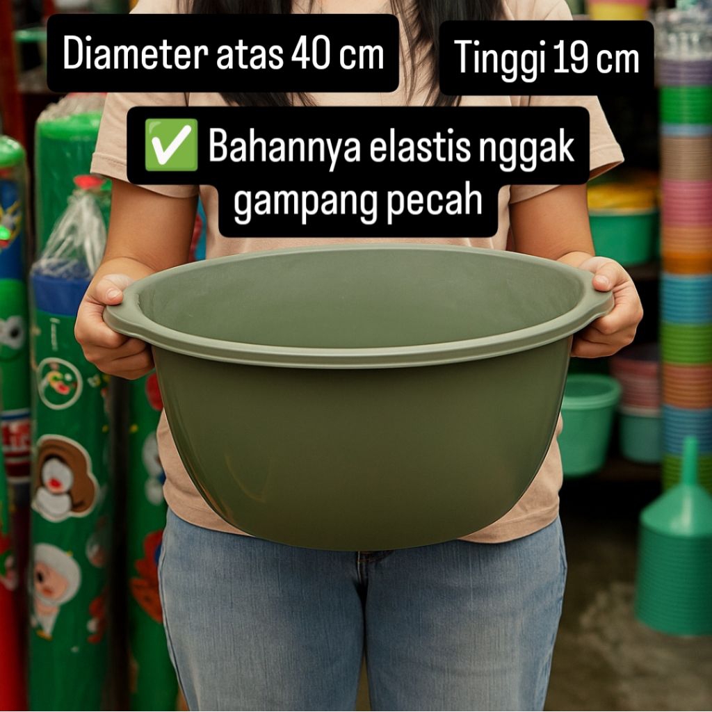 Jual Bak plastik cekung jerman 20 diameter 40 cm / ember plastik sedang ...