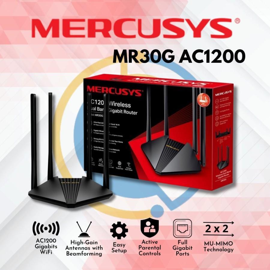Jual Mercusys MR30G AC1200 Wifi Wireless Dual Band Gigabit Router ...