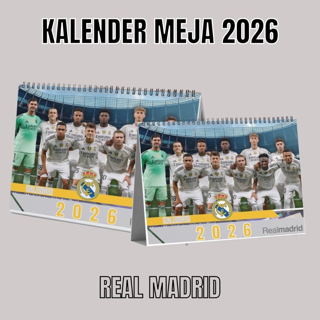 Jual Kalender Meja 2026 Real Madrid | Shopee Indonesia