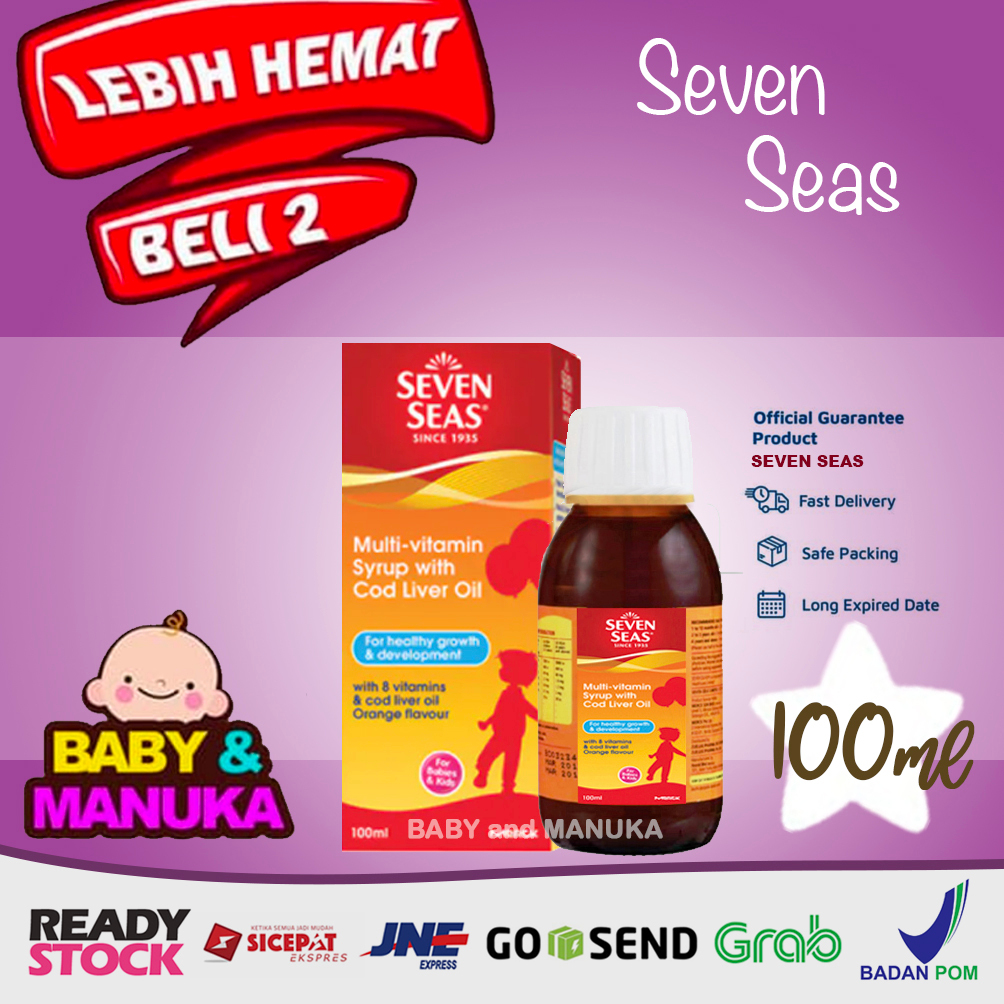Jual Seven Seas MultiVitamin Syrup With Cod Liver Oil 100ml | Shopee ...