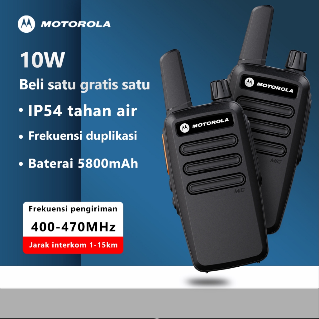 Jual HT Motorola Walkie-Talkie UHF 400-470MHz 10W headset K Jarak jauh ...