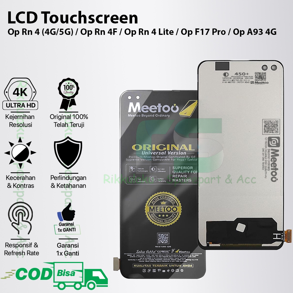 Jual LCD 100% Original Oppo Reno 4 / Oppo Reno 4F / Oppo Reno 4 Lite ...