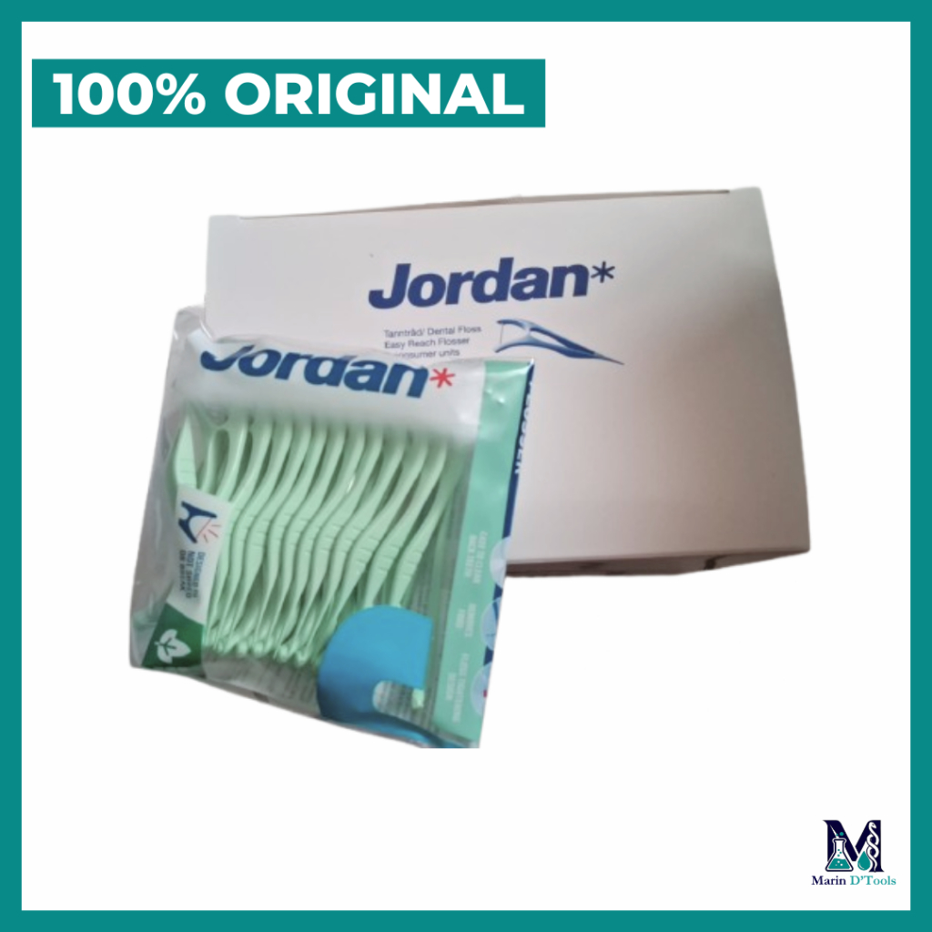 Jual Jordan Easy Reach Flosser Original - Tusuk Gigi Benang Floss Pick ...