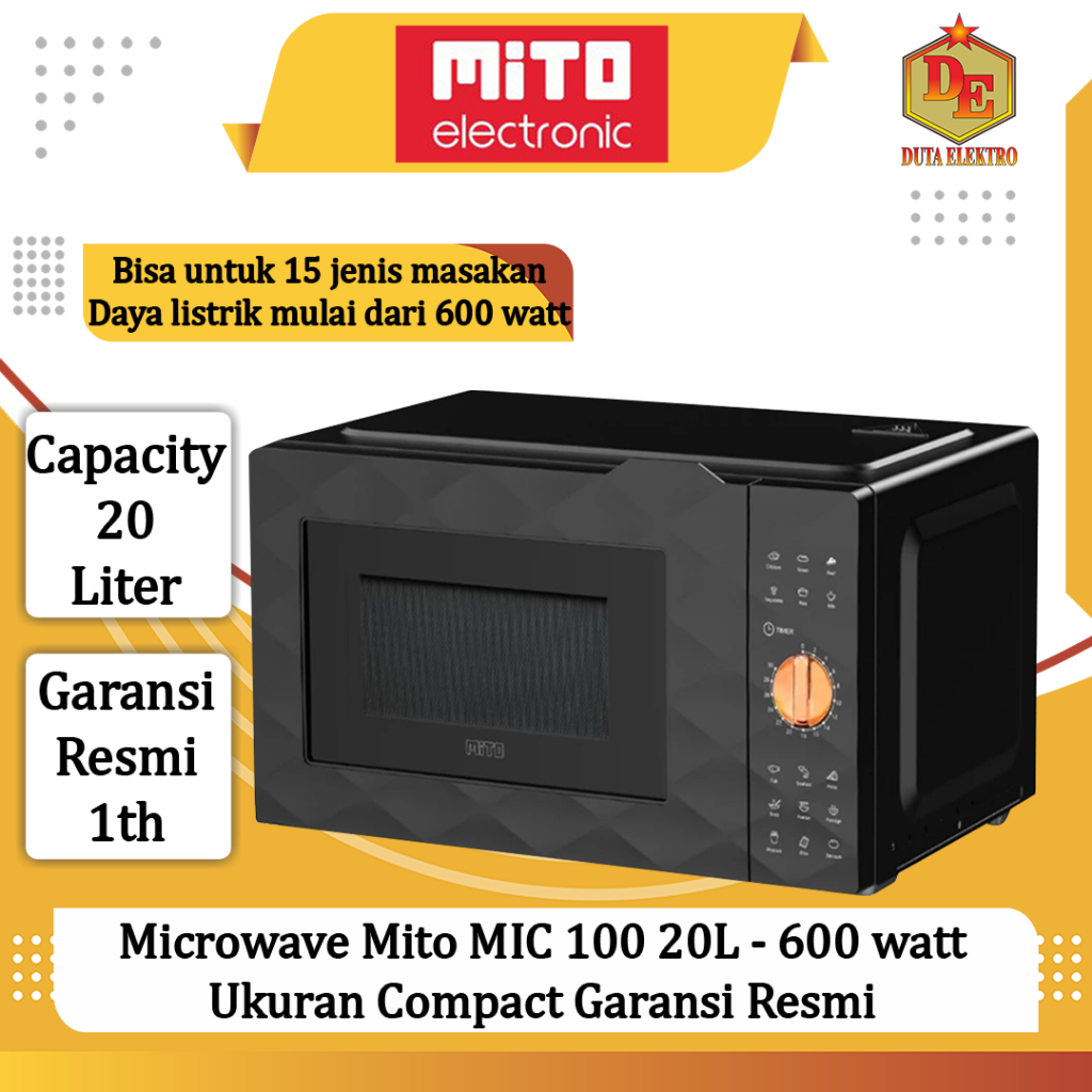 Jual Microwave Mito MIC 100 20L - 600 watt Ukuran Compact Garansi Resmi | Shopee Indonesia
