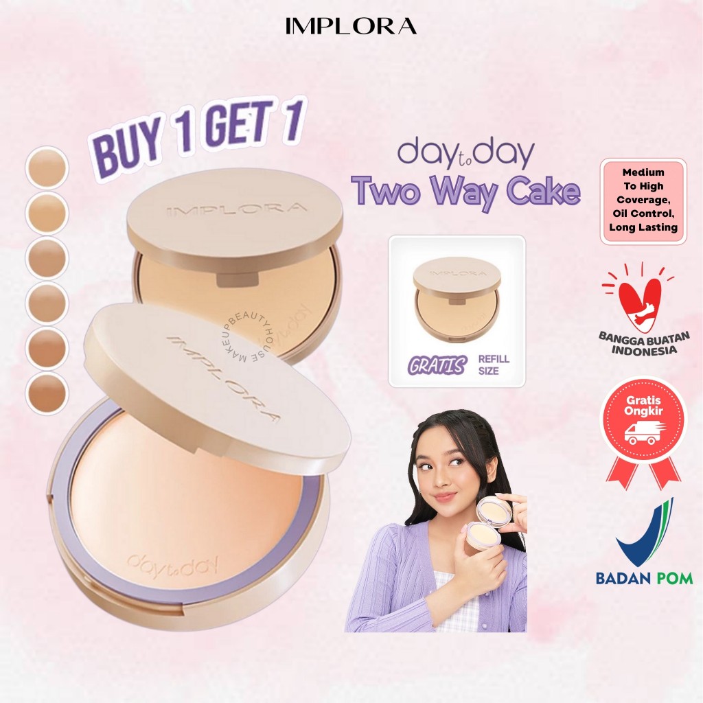 Jual IMPLORA Day to Day Two Way cake | Shopee Indonesia