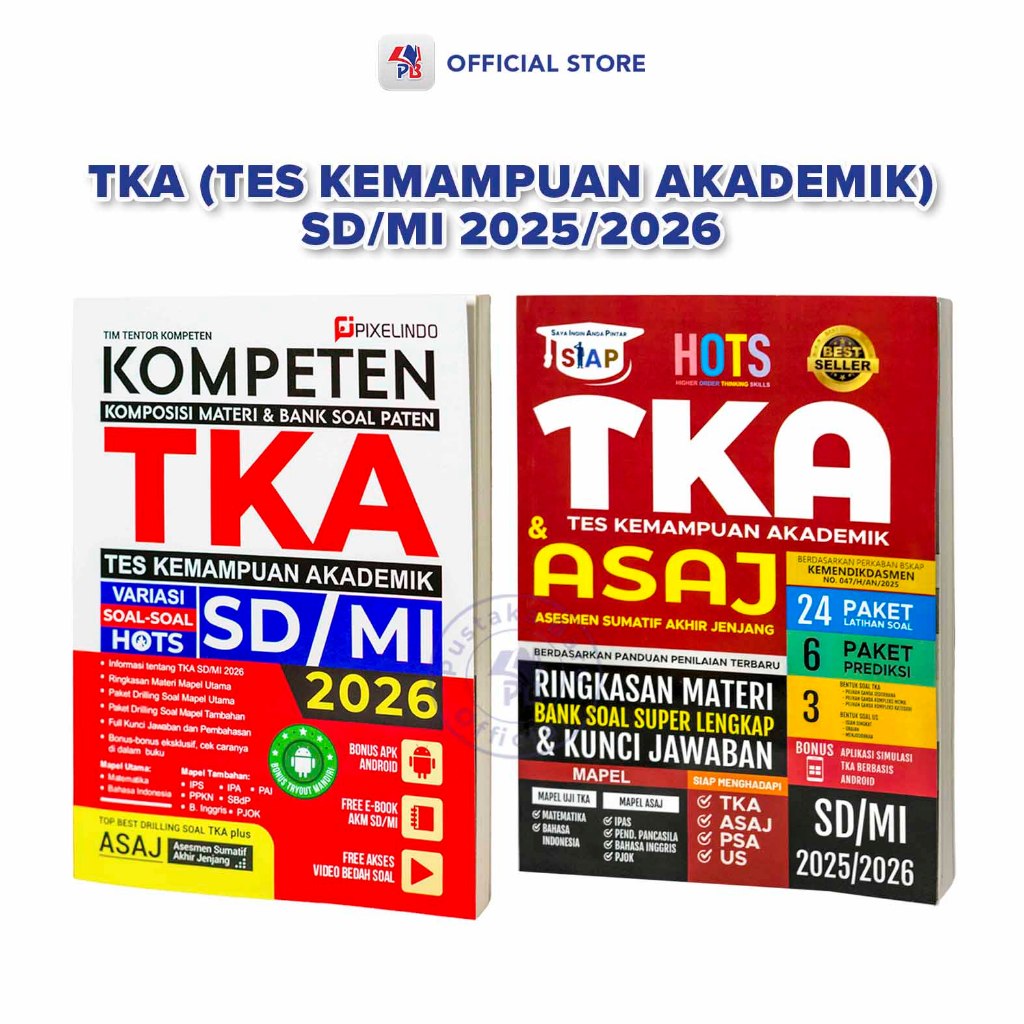 Jual Buku TKA SD 2025/2026 : Kompeten TKA SD/MI 2025/2026 / AR-RUZZ ...