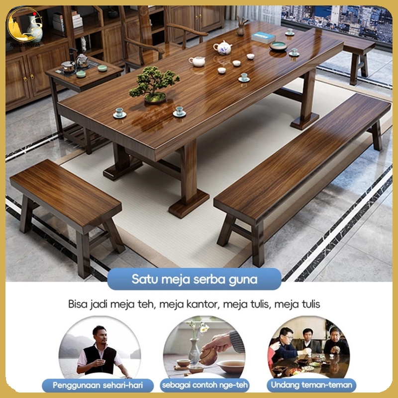 Jual Meja teh kayu solid meja papan besar/set meja dan kursi/meja teh ...