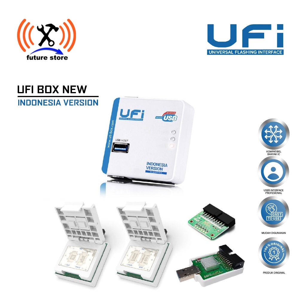 Jual UFI BOX NEW FULLSERT WHITE 2 IN 1 EMMC - UFI BOX SET LANGKAP ...