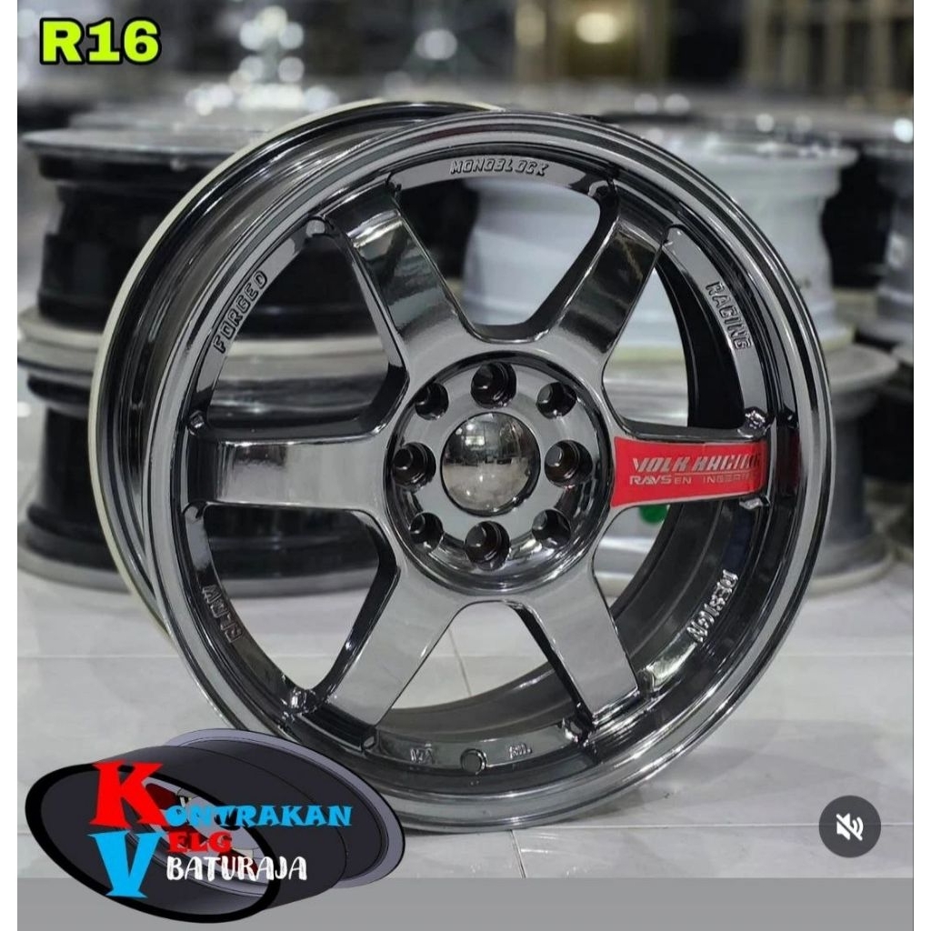 Jual Velg Rays TE37 R16 4x100/114 Black Chrome ( AGYA AYLA CALYA SIGRA ...