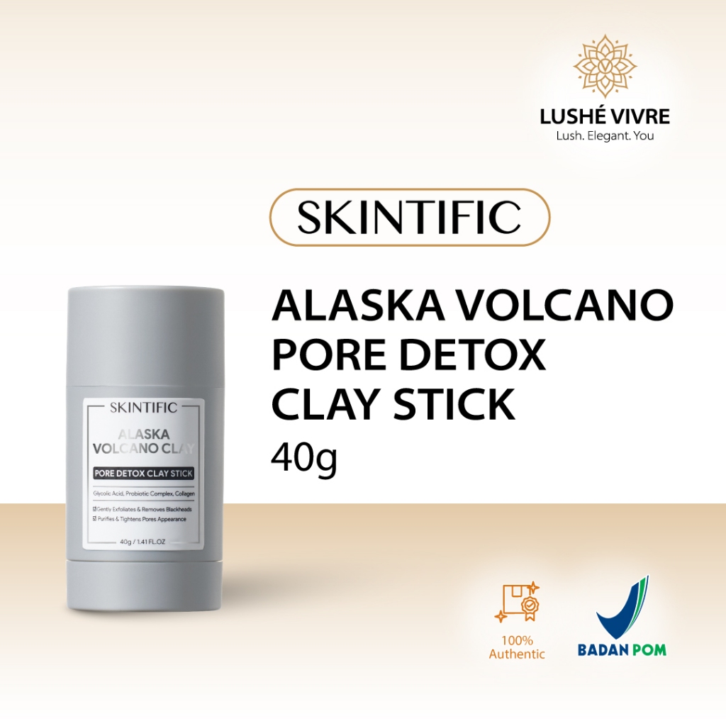 Jual lushe | SKINTIFIC Alaska Volcano Clay Pore Detox Clay Stick 40g ...