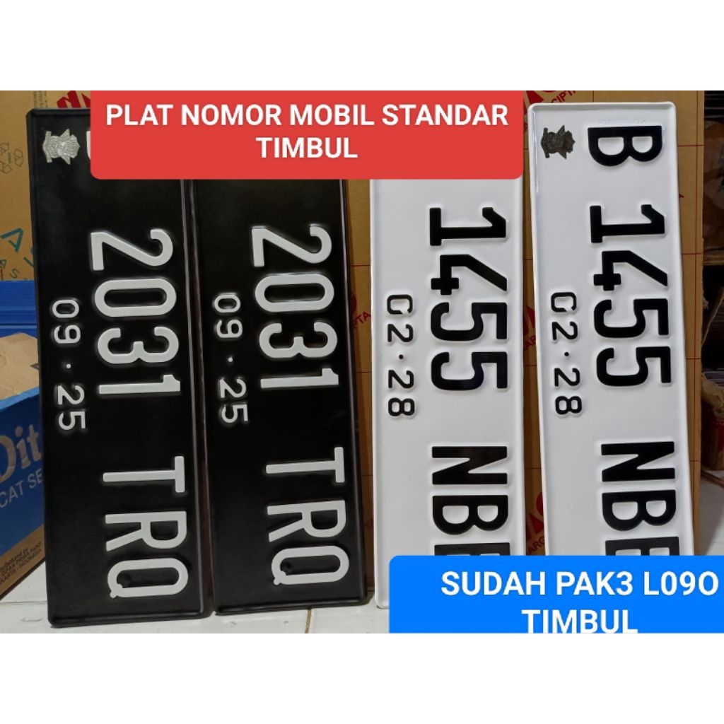 Jual PLAT NOMOR MOBIL STANDAR FONT BARU & FONT LAMA SUDAH PAKAI ...