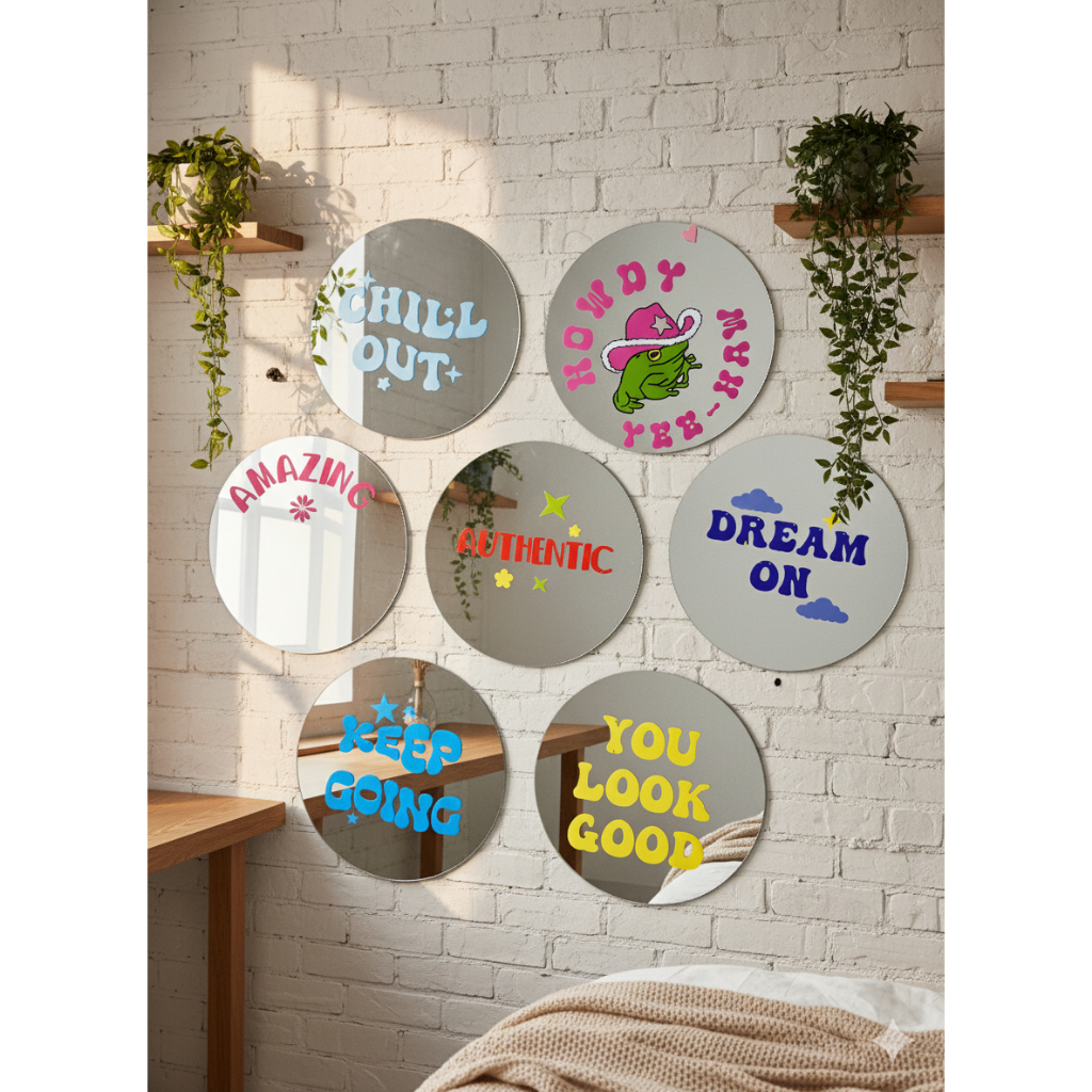 Jual cermin Quotes kekinian / Cermin Dinding Aesthetic Quotes / Kaca ...