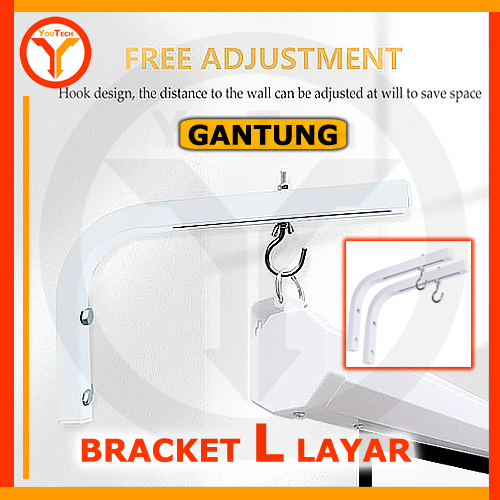 Jual bracket layar proyektor / bracket gantung screen proyektor breket ...