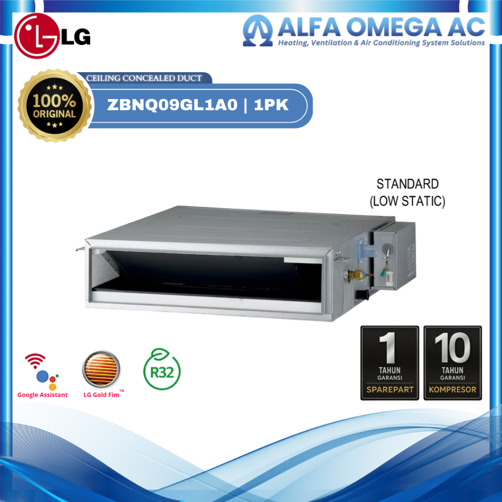 Jual AC LG 1PK ZBNQ09GL1A0 Ceiling Concealed Duct (Low Static ...