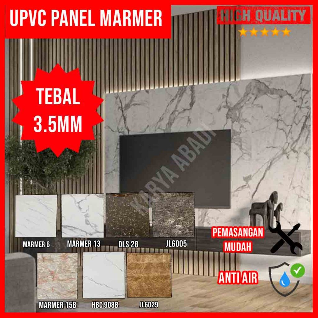 Jual UPVC Marmer Panel Marmer Sheet Backdrop TV Multiplex Pelapis ...