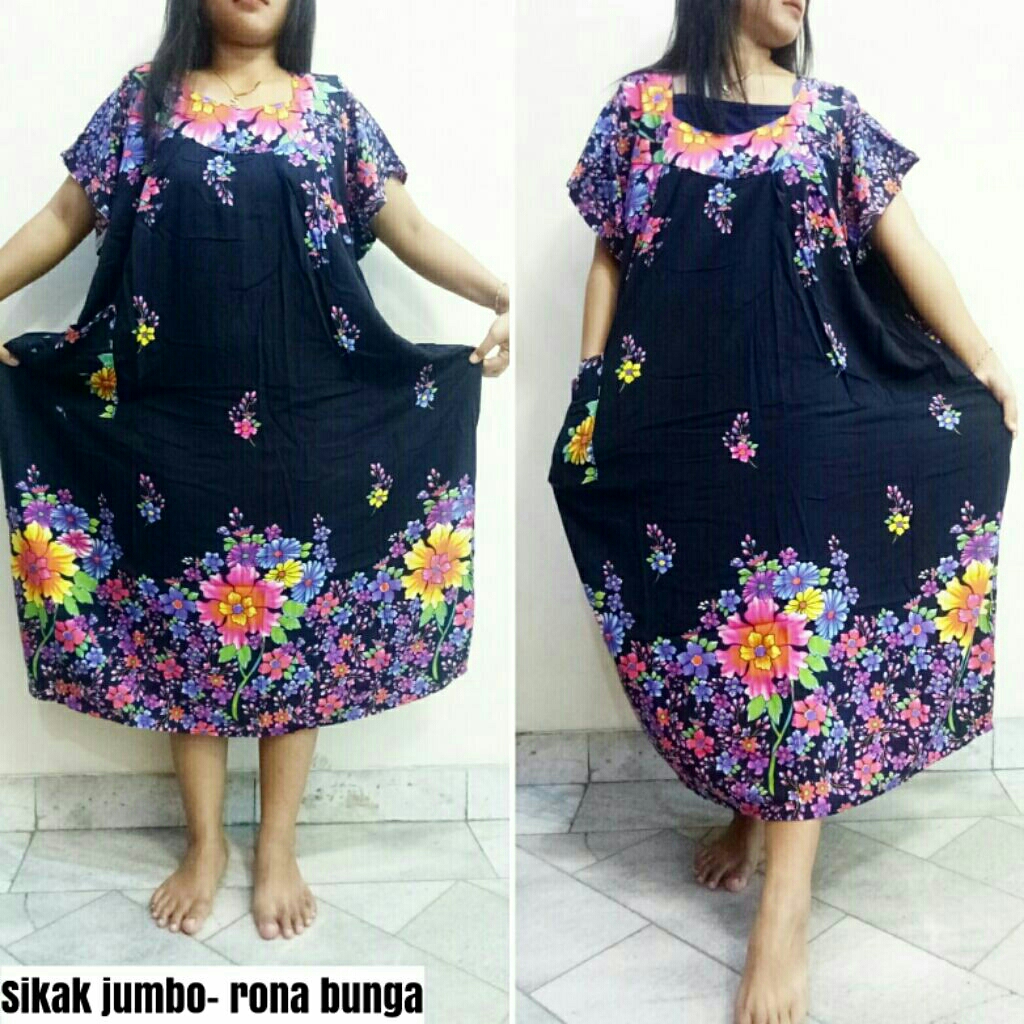 Jual Batik Hengky Terbaru - Sikak Jumbo Rona bunga- Baju Jumbo Wanita ...